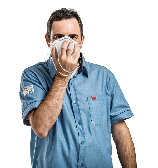 Respirador Descartável Concha 3M™ 8023, Carvão Ativado | 3M Brasil